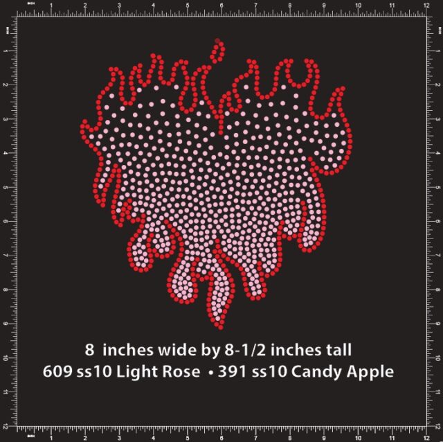 Live Bonus Flaming Heart Fade ss10 – Rhinestone Mechanic Digital Design ...